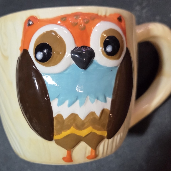 Dining | Vintage Ceramic Woodland Cottage Core Owl Cheerful Yellow ...